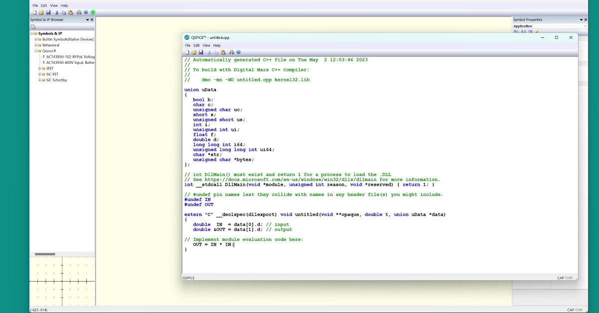 Using C++ and Verilog in QSPICE - Qorvo