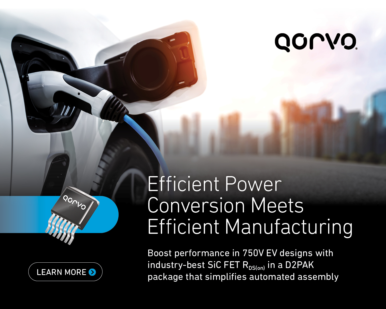 Qorvo Boosts Performance in 750V EV Designs with Industry-leading SiC FET in D2PAK - Qorvo